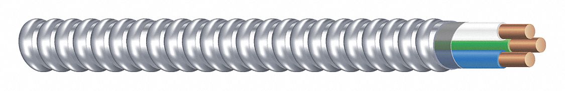 SOUTHWIRE, 12 AWG, 2 Conductors, Metal Clad Armored Cable - 446P37 ...