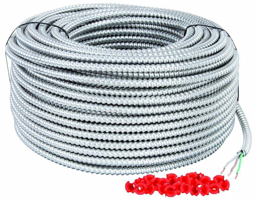 SOUTHWIRE, 12 AWG, 2 Conductors, Metal Clad Armored Cable - 446P38 ...