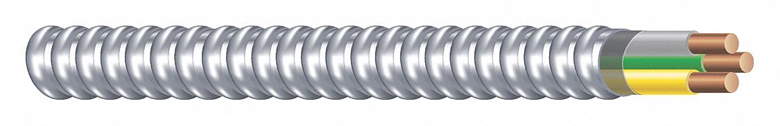 SOUTHWIRE Metal Clad Armored Cable: 12 AWG Wire Size, 2 with Insulated ...