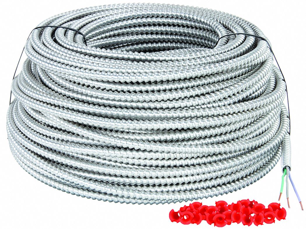 SOUTHWIRE, 12 AWG, 2 Conductors, Metal Clad Armored Cable - 446P40 ...