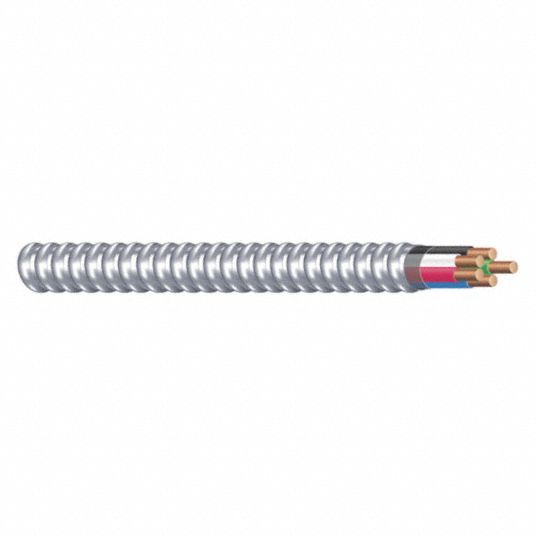 SOUTHWIRE Metal Clad Armored Cable: 12 AWG Wire Size, 4 with Insulated ...