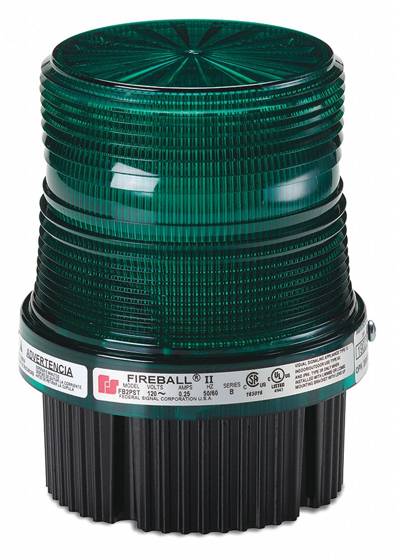 FEDERAL SIGNAL, Green, LED, Warning Light - 447D85|FB24ST-024G - Grainger