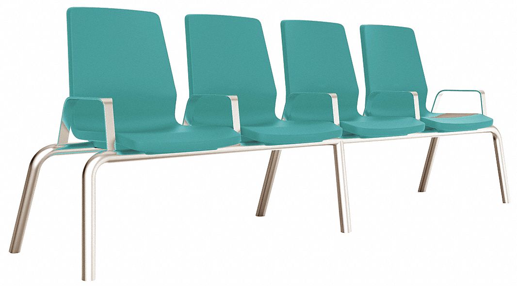 CORTECH, Blue Gray Seat Color, Polyethylene Seat Material, Beam Seating ...