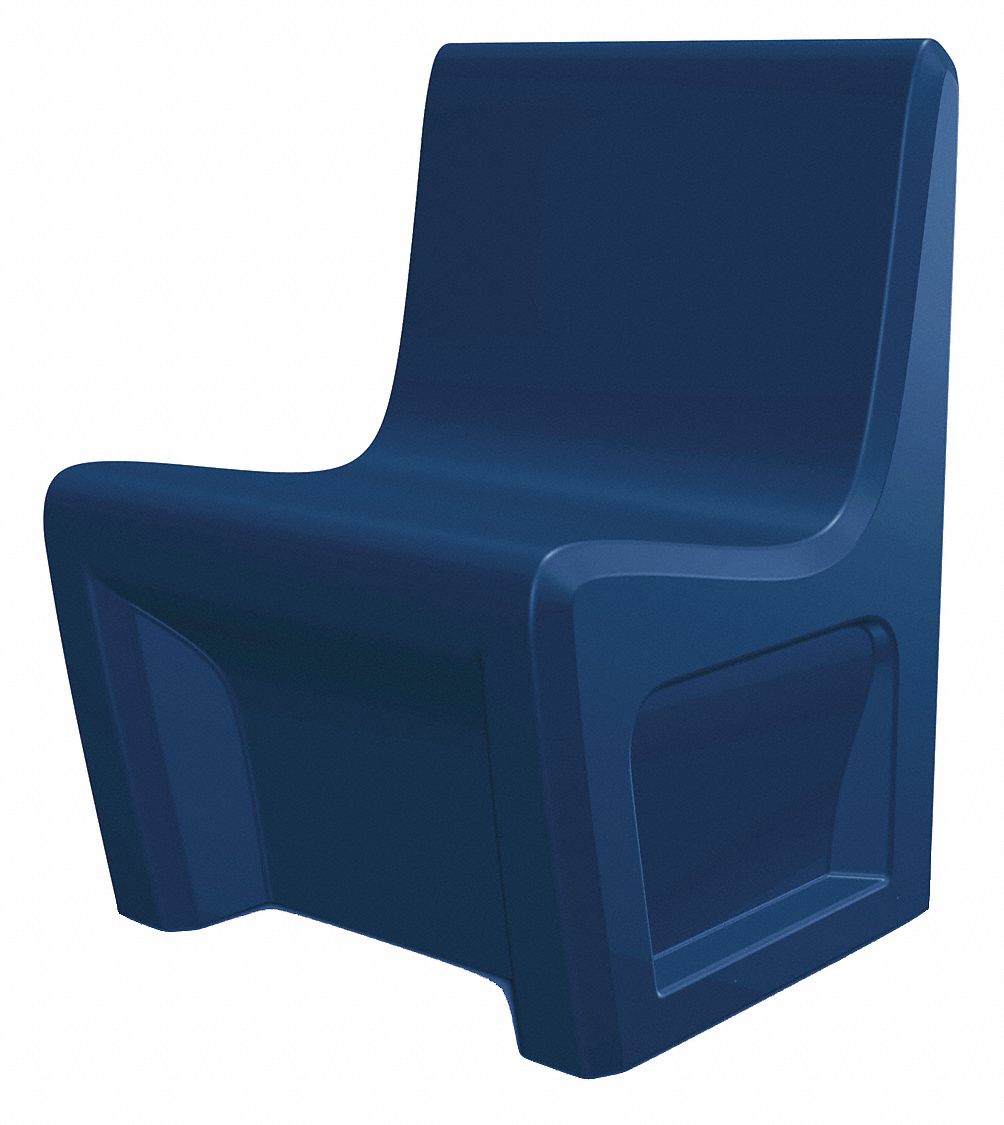 CORTECH, Slate Blue Seat Color, Polyethylene Seat Material, Armless ...
