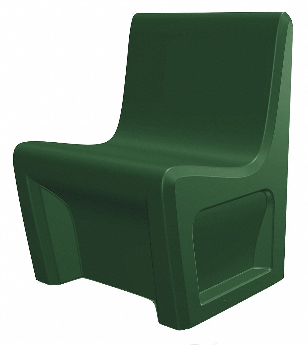 CORTECH, Green Seat Color, Polyethylene Seat Material, Armless Chair ...
