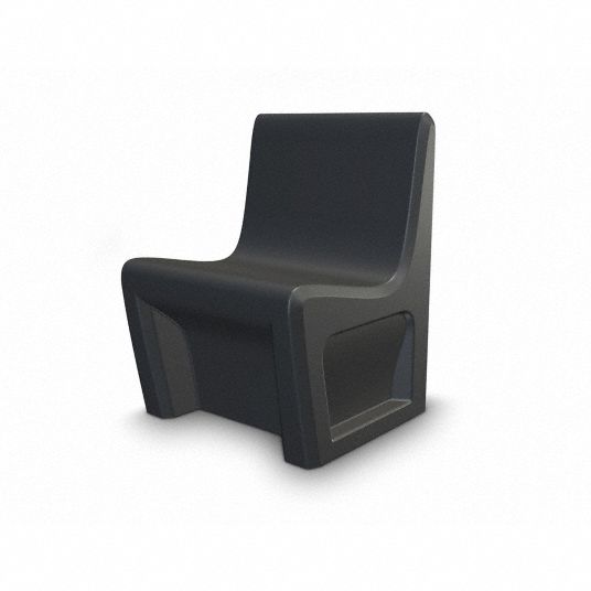 CORTECH, Black Seat Color, Polyethylene Seat Material, Armless Chair ...