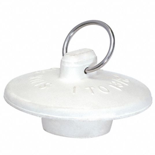 1 3/8 in Overall Dia, Rubber, Drain Stopper - 447M96|30107 - Grainger