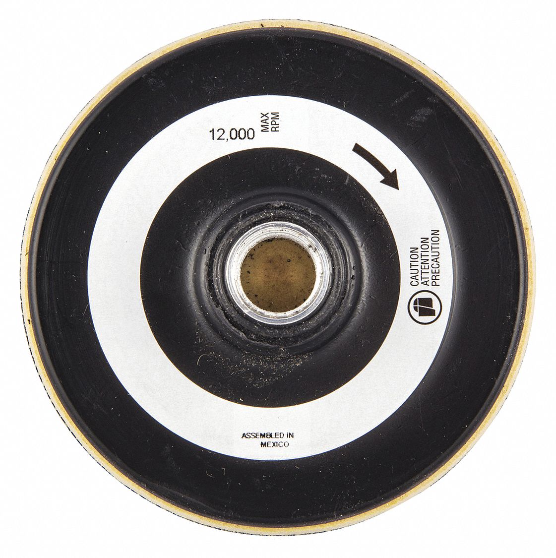 5 in Dia x 1/2 in T, 5/8"-11 Internal-Thread, Hook-and-Loop Disc Backup ...