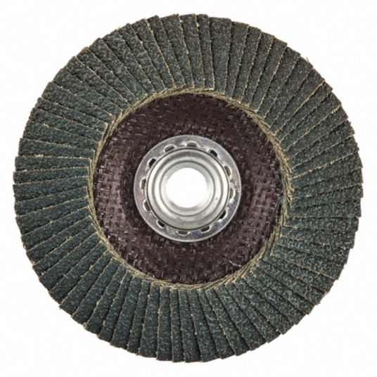 Type 29, Flap Disc, Zirconia Alumina, 4 1/2 in Disc Diameter, 120 Abrasive Grit - Grainger