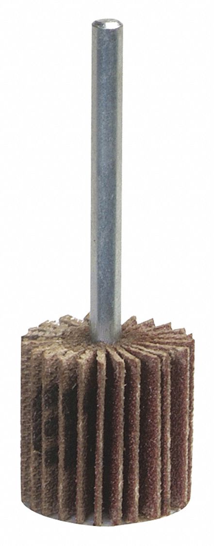 1 in Dia x 1 in W, 1/4 in Straight-Shank, Mounted Flap Wheel - 447R85 ...