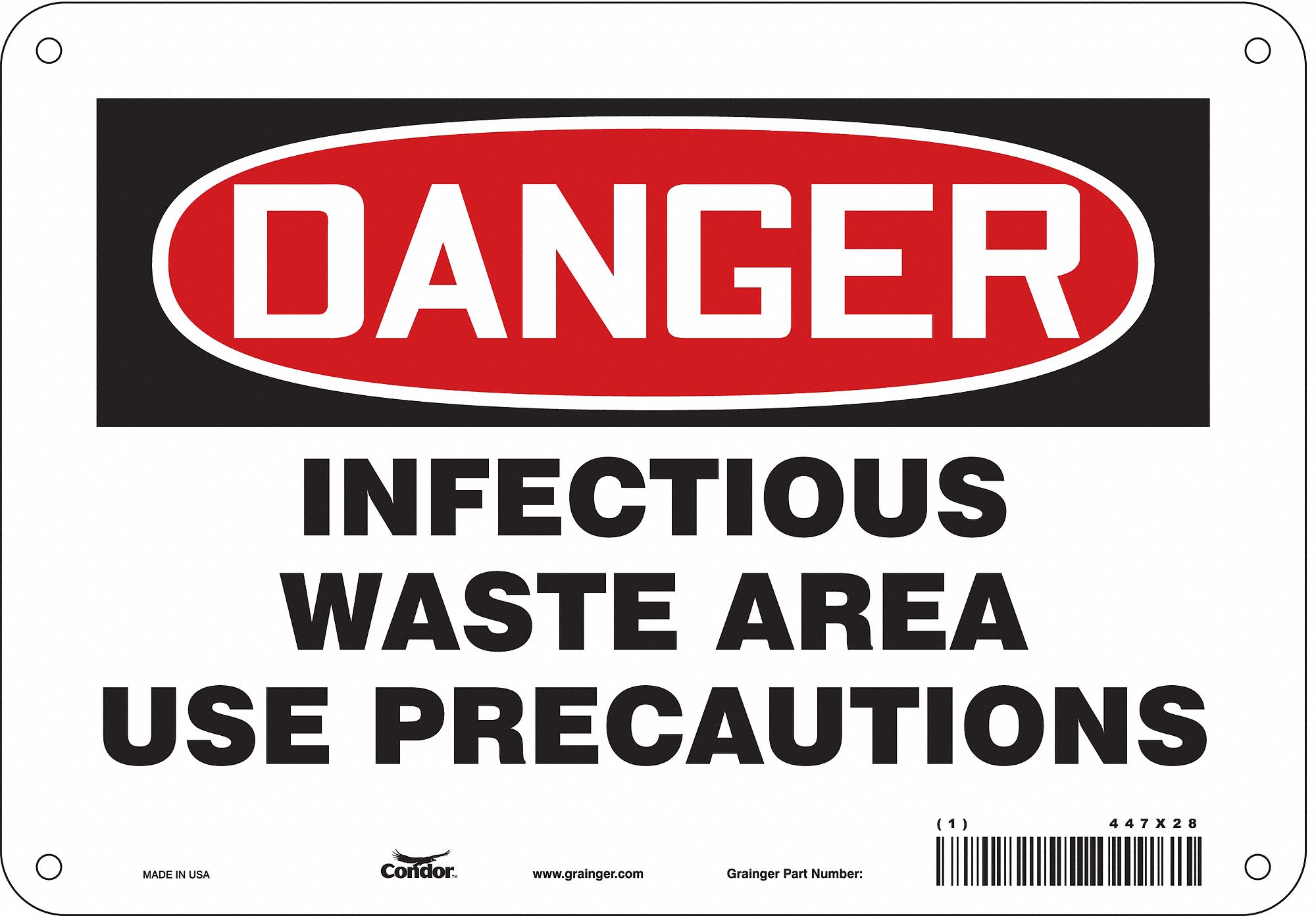 Vinyl, Adhesive Sign Mounting, Safety Sign - 447X28|447X28 - Grainger