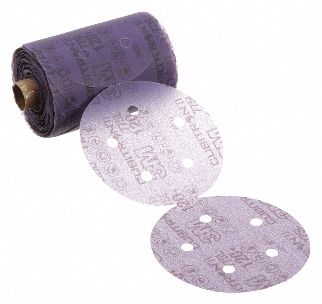 3M CUBITRON II, 5 in Dia, 5 Hole, PSA Sanding Disc Roll - 447Z77 ...
