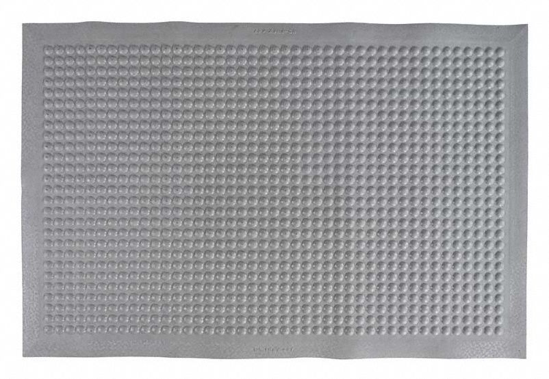 NOTRAX Antifatigue Mat: Bubble, 2 ft x 3 ft, 3/8 in Thick, Gray ...