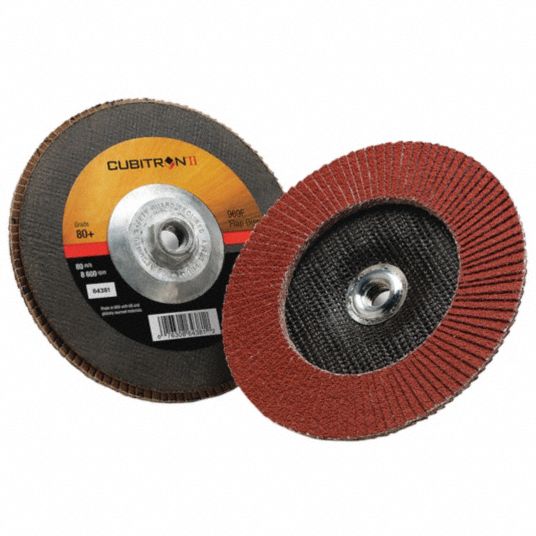 3M CUBITRON II, Type 27, 7" x 5/8"-11, Flap Disc - 448D66|7100104924 ...