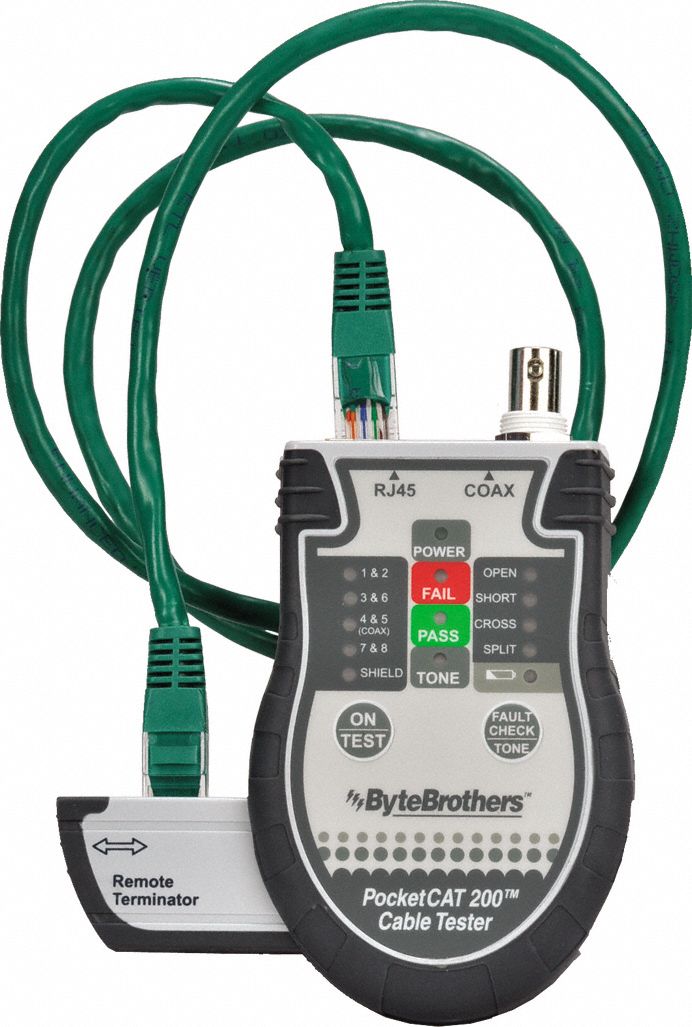 TRIPLETT Coax Network Cable Tester - 448G59|Pocket CAT - Grainger