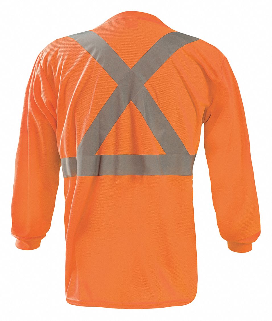 OCCUNOMIX, ANSI Class 2, 2XL, Long Sleeve T-Shirt - 448K45|LUX-LST2BX ...