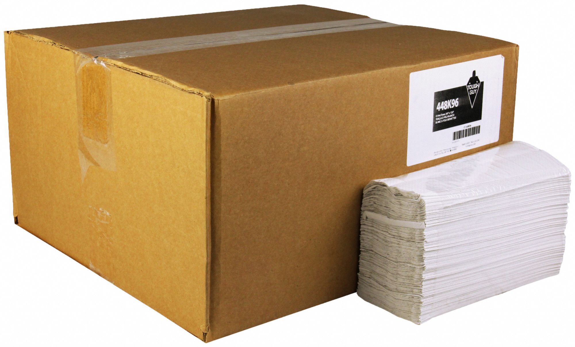 TOUGH GUY Paper Towel Sheets: White, 9 in Sheet Wd, 13 in Sheet Lg, 200 ...