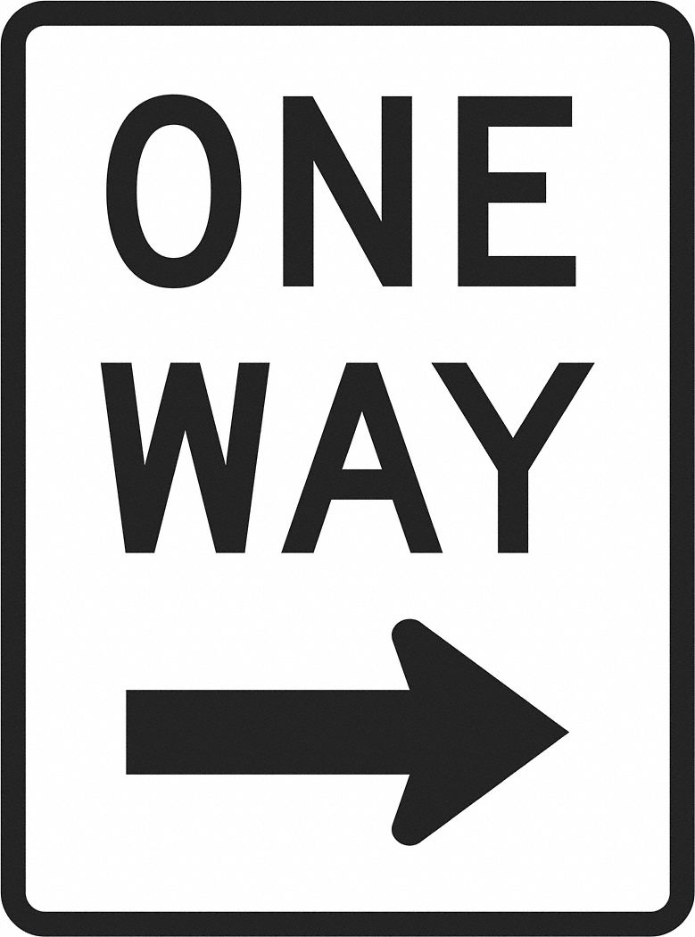 LYLE One Way Traffic Sign, Sign Legend One Way, MUTCD Code R6-2R, 18 in ... LYLE One Way Traffic Sign, Sign Legend One Way, MUTCD Code R6-2R, 18 in ...