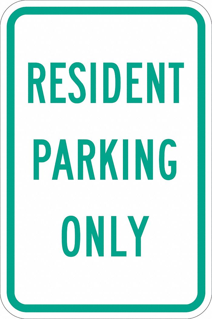 18 in x 12 in Nominal Sign Size, Aluminum, Parking Sign - 448V25|T1 ...