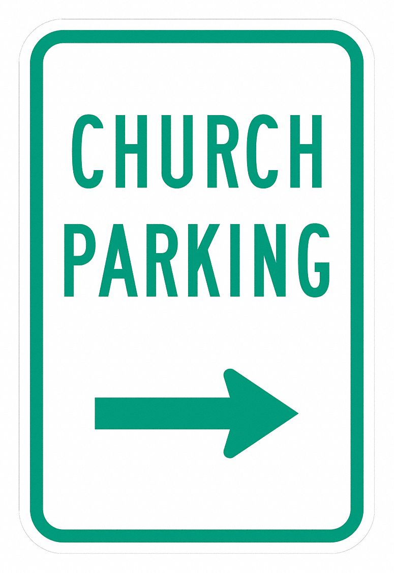 18 in x 12 in Nominal Sign Size, Aluminum, Parking Sign - 449C80|T1 ...