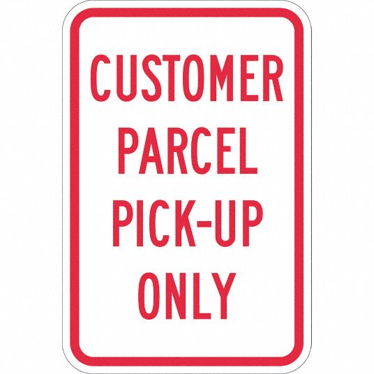 No Parking Sign, Retroreflective Grade Diamond, Rectangle, Recycled ...