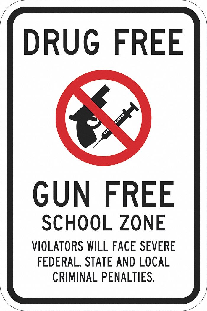 Aluminum, Mounting Holes Sign Mounting, Reflective Drug Free Drug Free ...