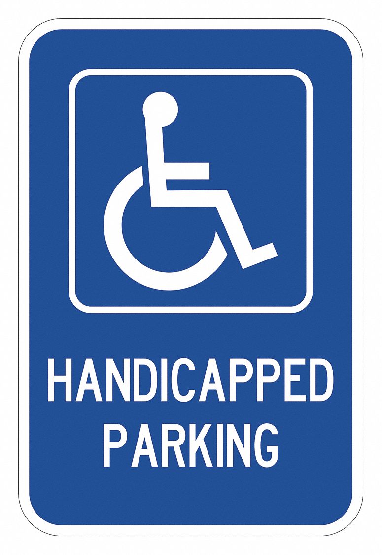 LYLE ADA Handicapped Parking Sign, Sign Legend Handicap Parking, 18 in ...