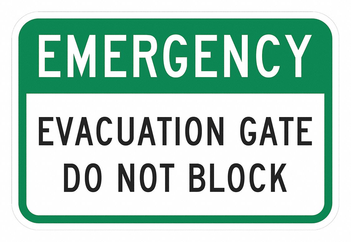 Aluminum, Mounting Holes Sign Mounting, Reflective Emergency Exit ...