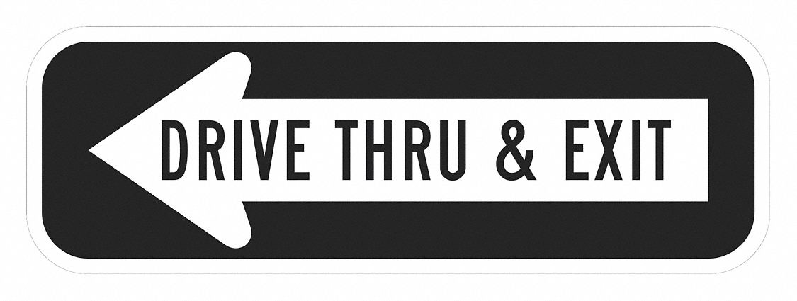 6 in x 18 in Nominal Sign Size, Aluminum, Exit Sign - 449K30|T1-1859-DG ...