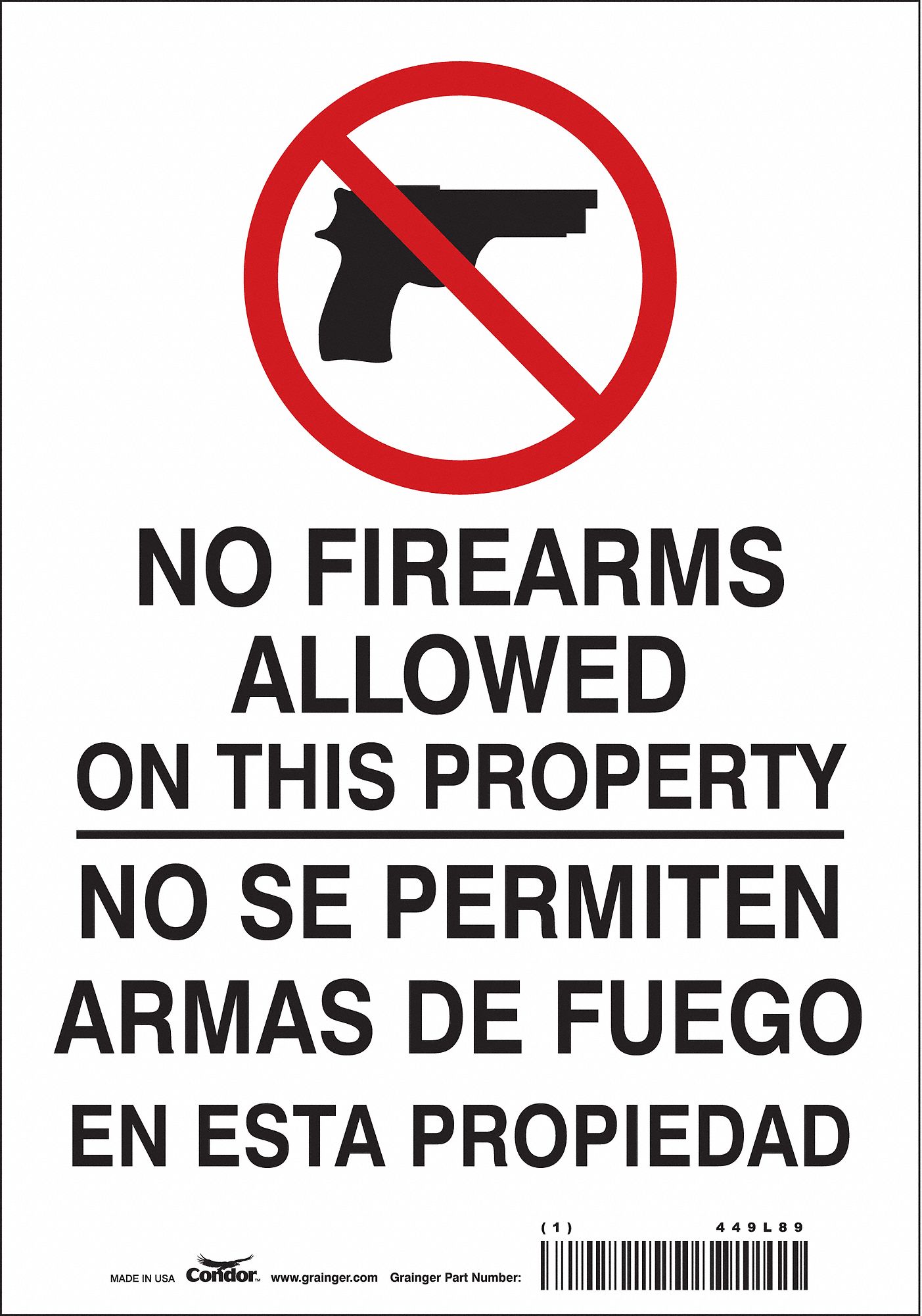 Vinyl, Adhesive Sign Mounting, Safety Sign - 449L89|449L89 - Grainger