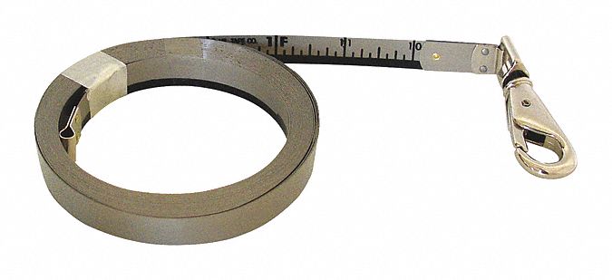 US TAPE Oil Gauging Refill Tape Measure: 18 ft Blade Lg, 1/2 in Blade ...