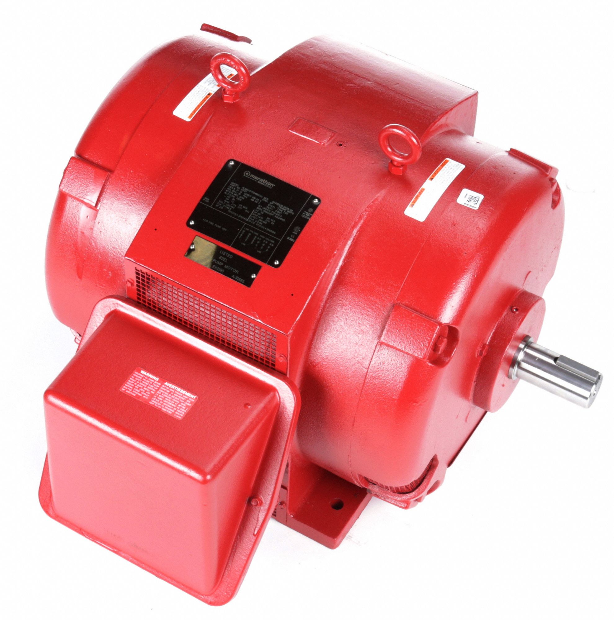 MARATHON MOTORS 75 HP Fire Pump Motor, 3-Phase, 1775 Nameplate RPM, 230 ...