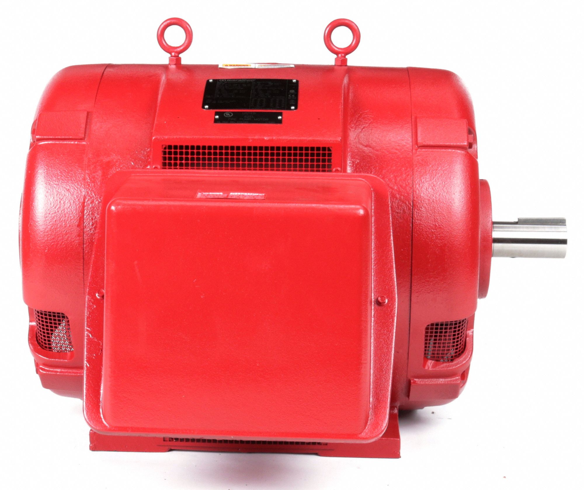 MARATHON MOTORS 125 HP Fire Pump Motor, 3-Phase, 1778 Nameplate RPM ...