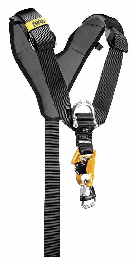 Chest Harness, Black/Yellow - Grainger