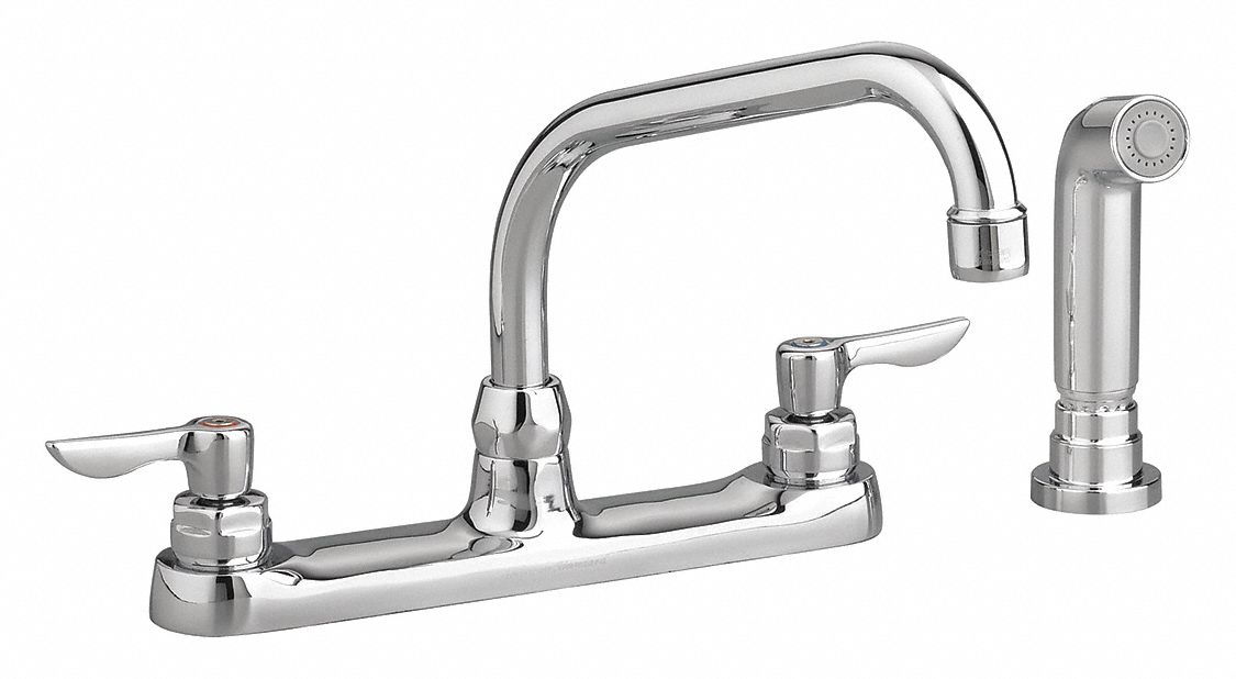 AMERICAN STANDARD, Deck, 4 Mounting Holes, Monterrey Kitchen Faucet w ...