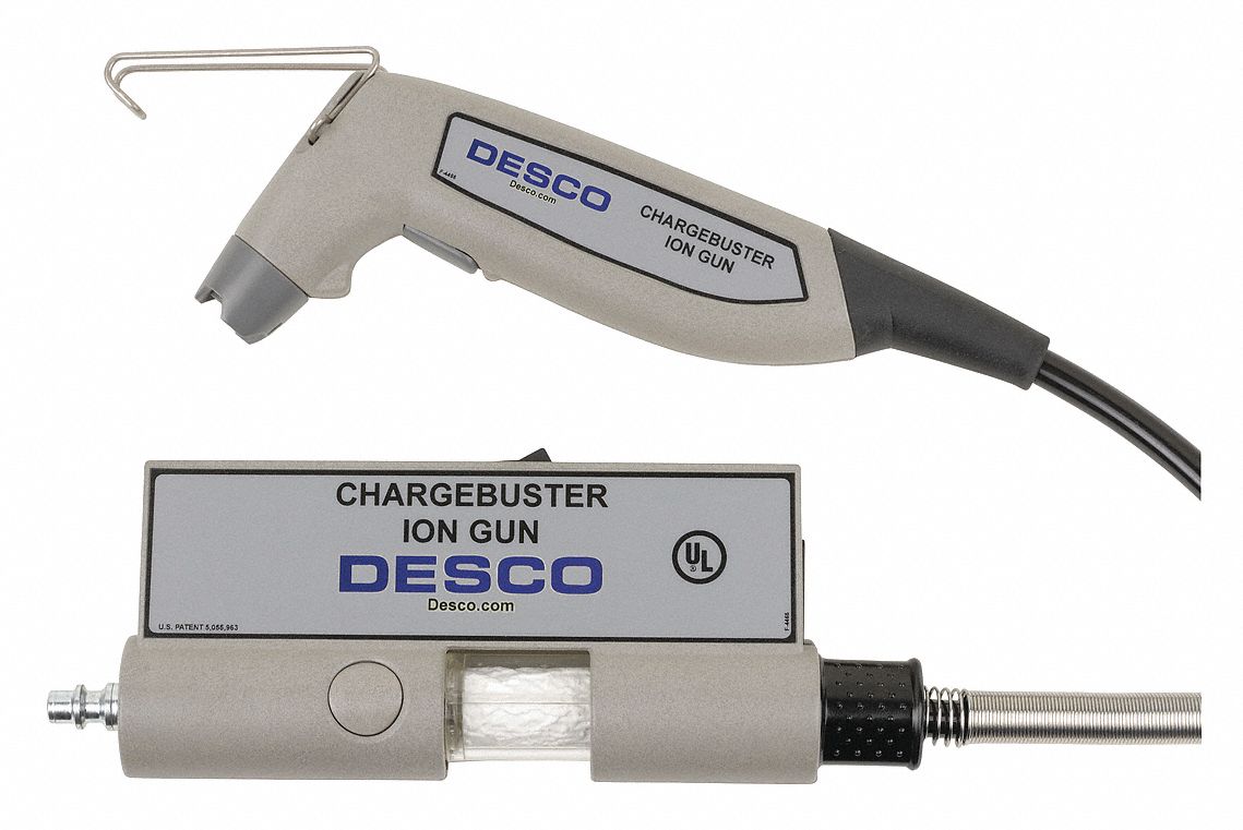 DESCO, 20 psi to 65 psi, 70 dBA Sound Level, Ionizing Air Gun - 44EF98 ...