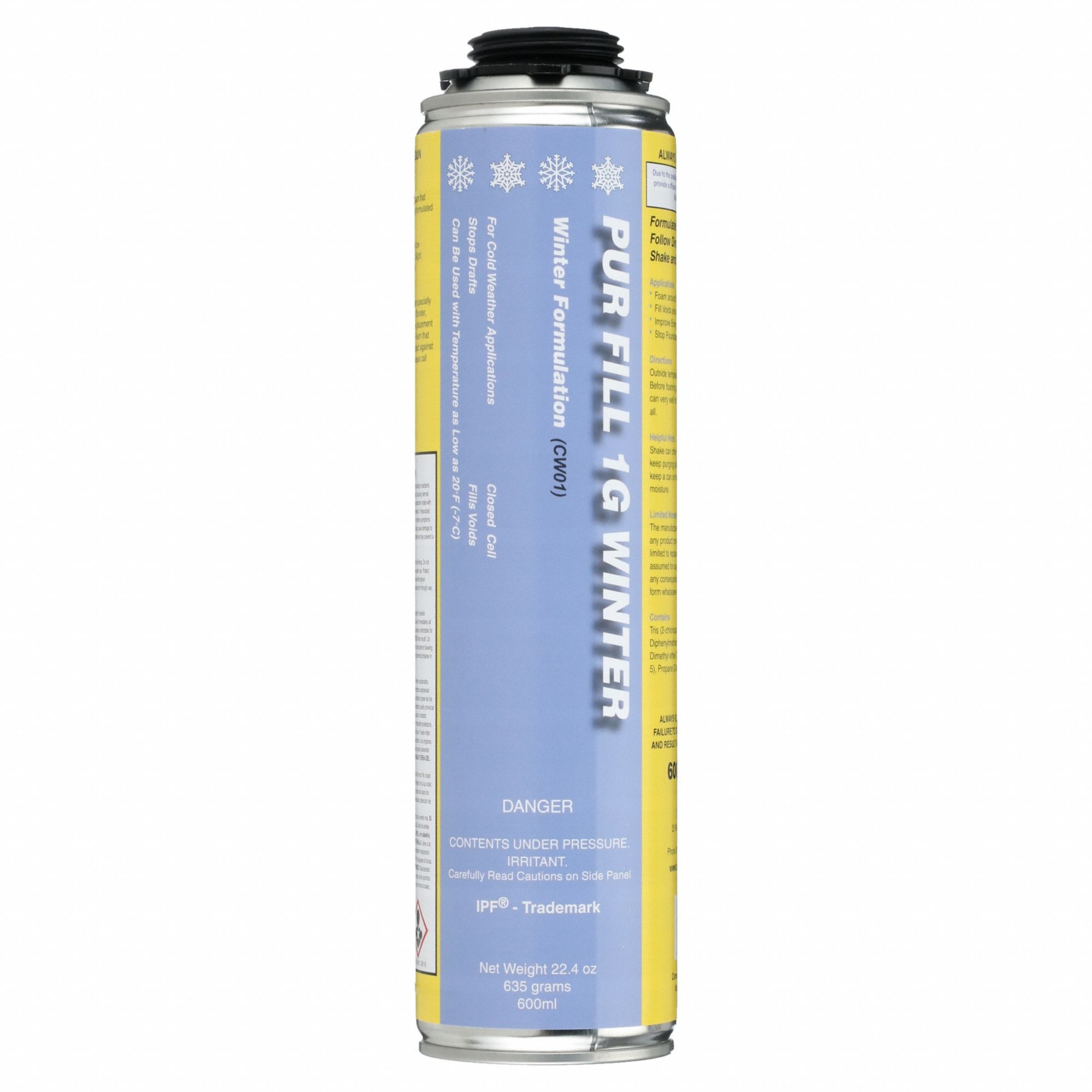 TODOL, Gun Application, Yellow, Insulating Spray Foam Sealant - 44F775 ...