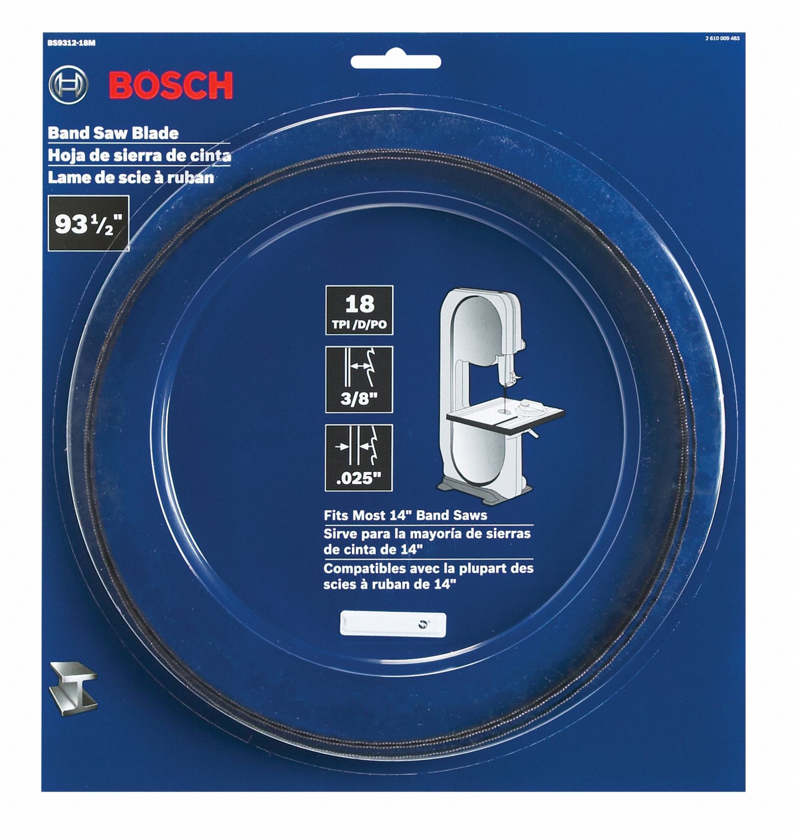 BOSCH 93 1 2 X 3 8 X18TPI Metal BSB 44K220 BS9312 18M Grainger