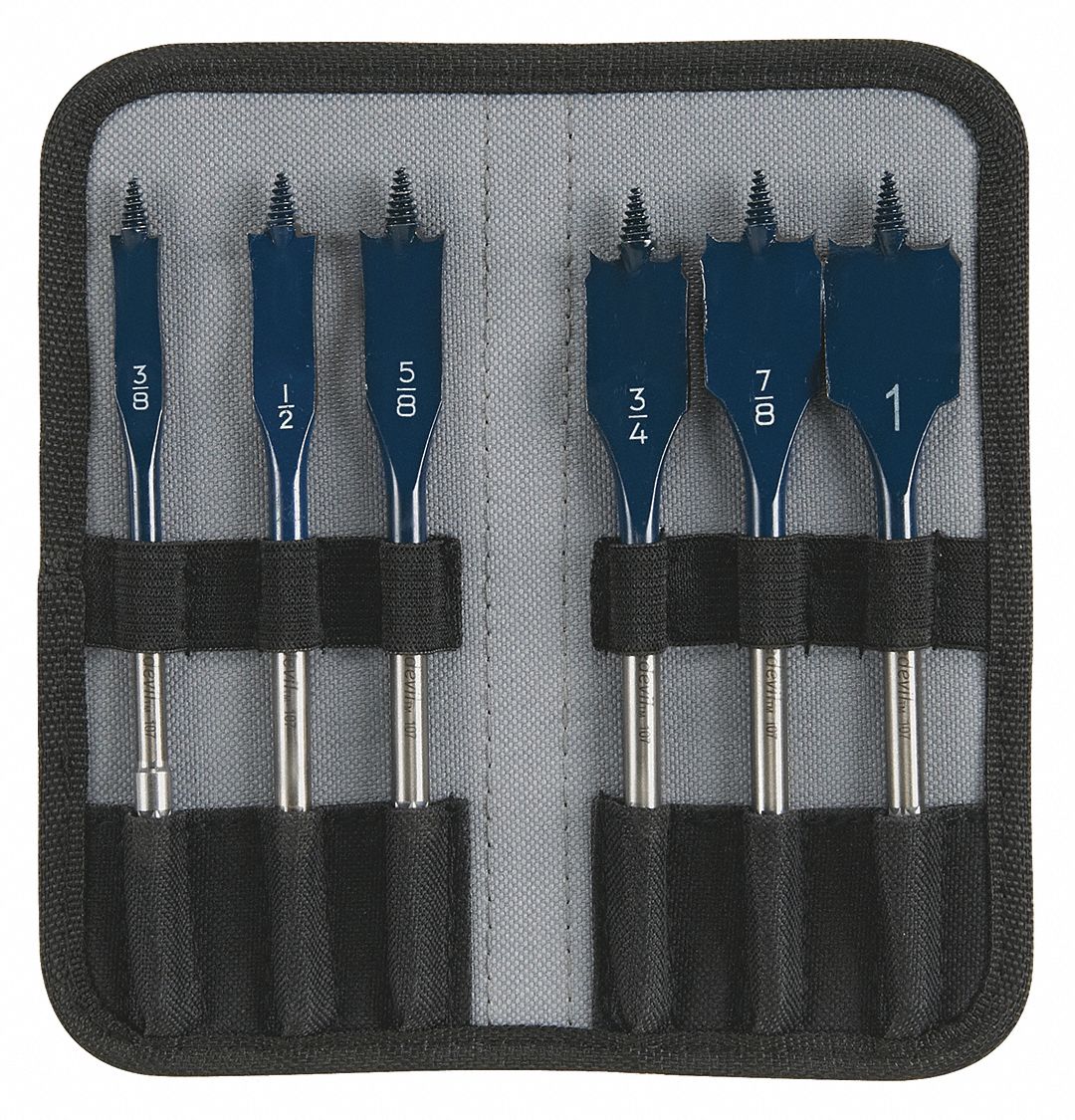 BOSCH, 6 in Overall Lg, Bright (Uncoated), Spade Drill Bit Set - 44K642 ...