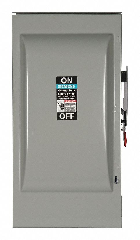 SIEMENS Interruptor de Seguridad, Tipo de Carcasa NEMA 3R, 200 Amperes ...