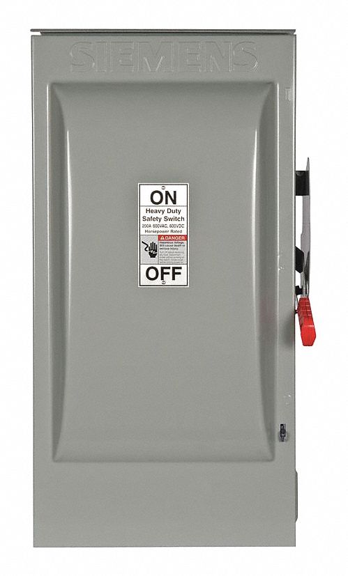 SIEMENS Interruptor de Seguridad, Tipo de Carcasa NEMA 3R, 200 Amperes ...