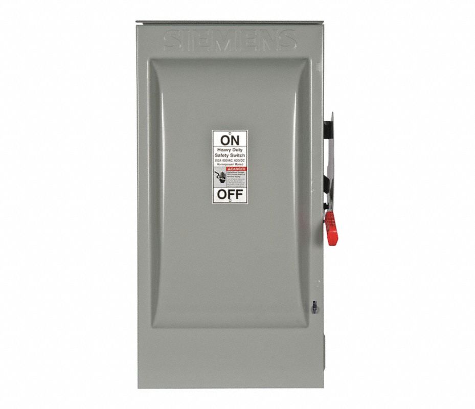 SIEMENS Interruptor de Seguridad, Tipo de Carcasa NEMA 3R, 200 Amperes ...