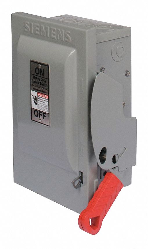 SIEMENS Interruptor de Seguridad, Tipo de Carcasa NEMA 1, 30 Amperes CA ...