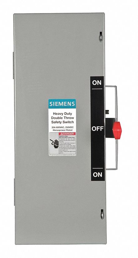 SIEMENS Interruptor de Seguridad, Tipo de Carcasa NEMA 1, 200 Amperes ...
