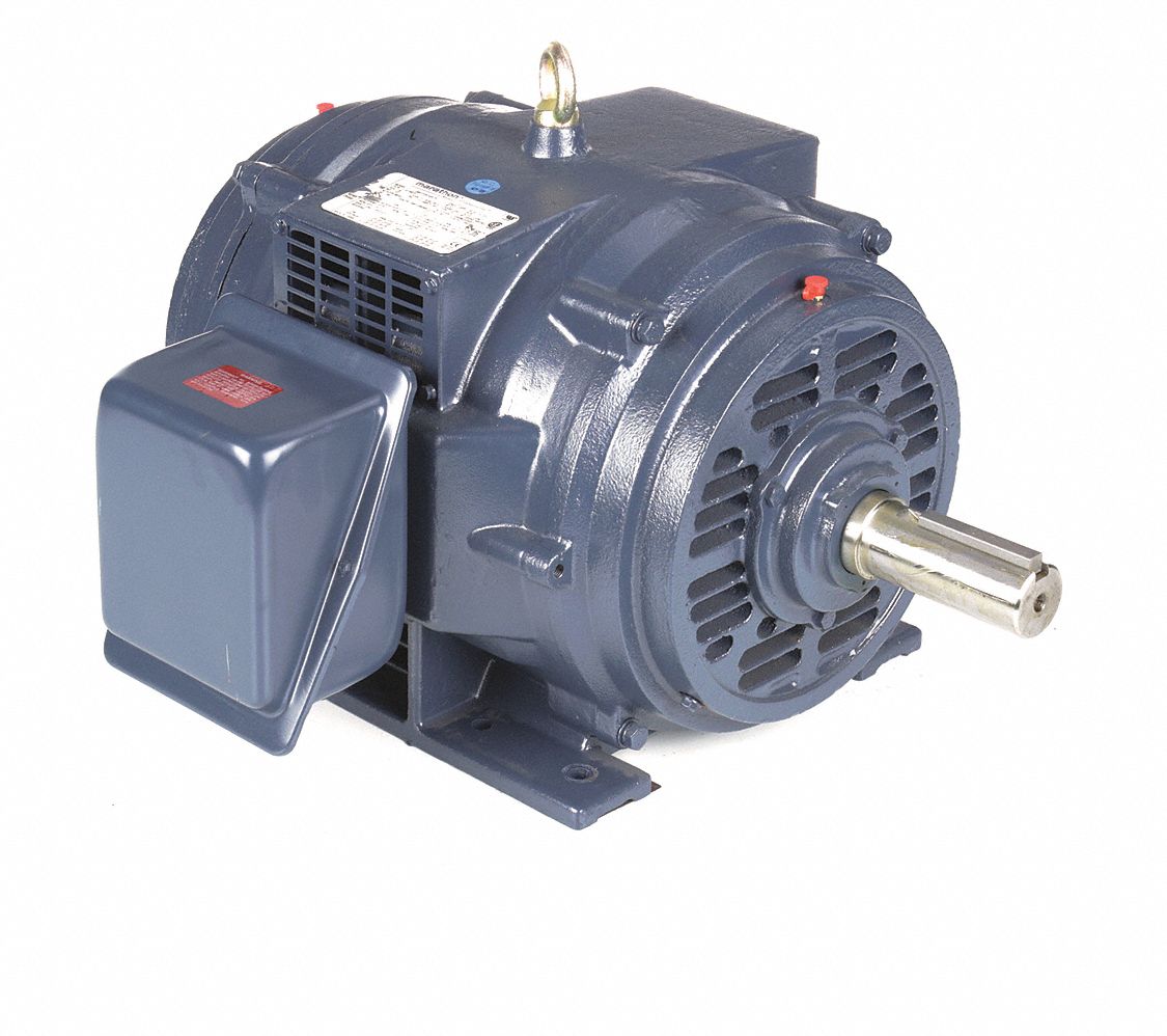 General Purpose Motor, 15 HP, 3-Phase, Nameplate RPM 1180, Voltage 230/ ...