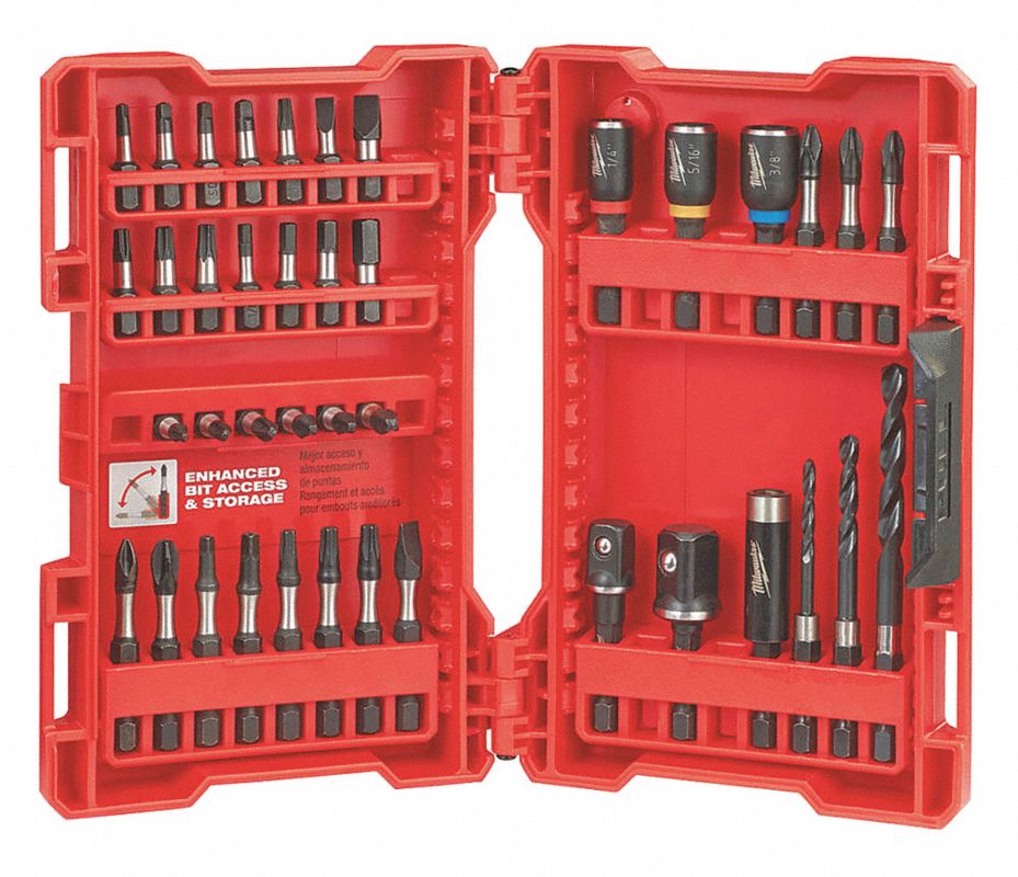 MILWAUKEE Juego de Punta de Impacto, Impacto, 40 Piezas - Juegos de Puntas de Destornillador ...