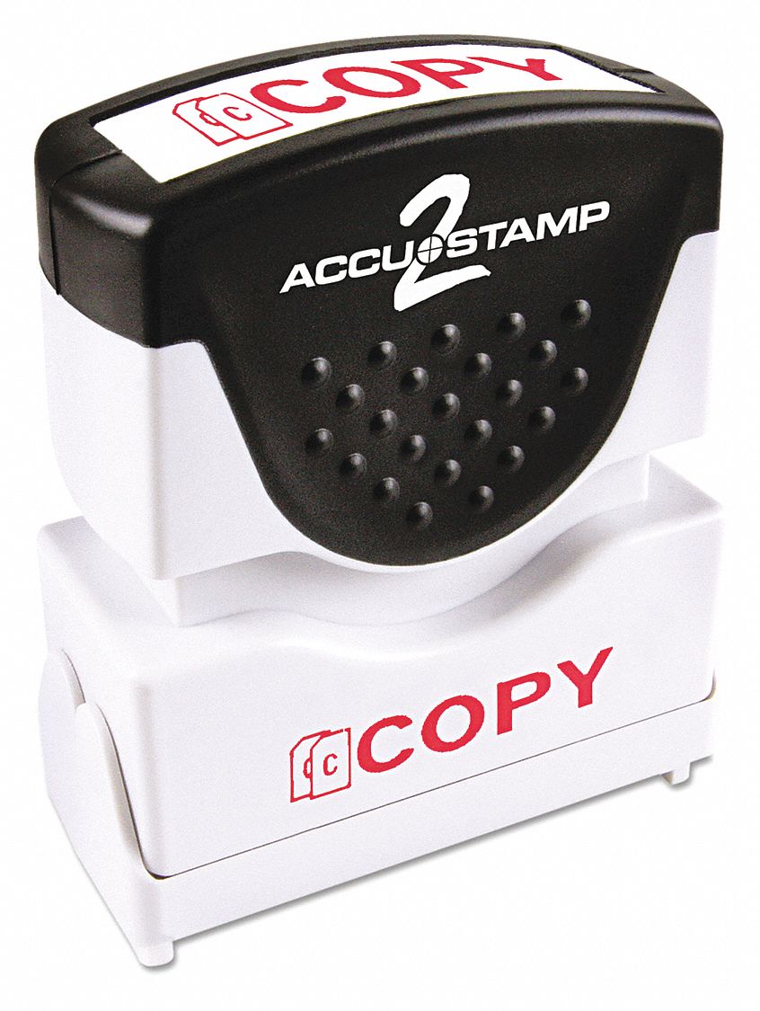 ACCUSTAMP2, Stamp,Red,Copy,1-5/8"x1/2" - 44NW36|035594 - Grainger