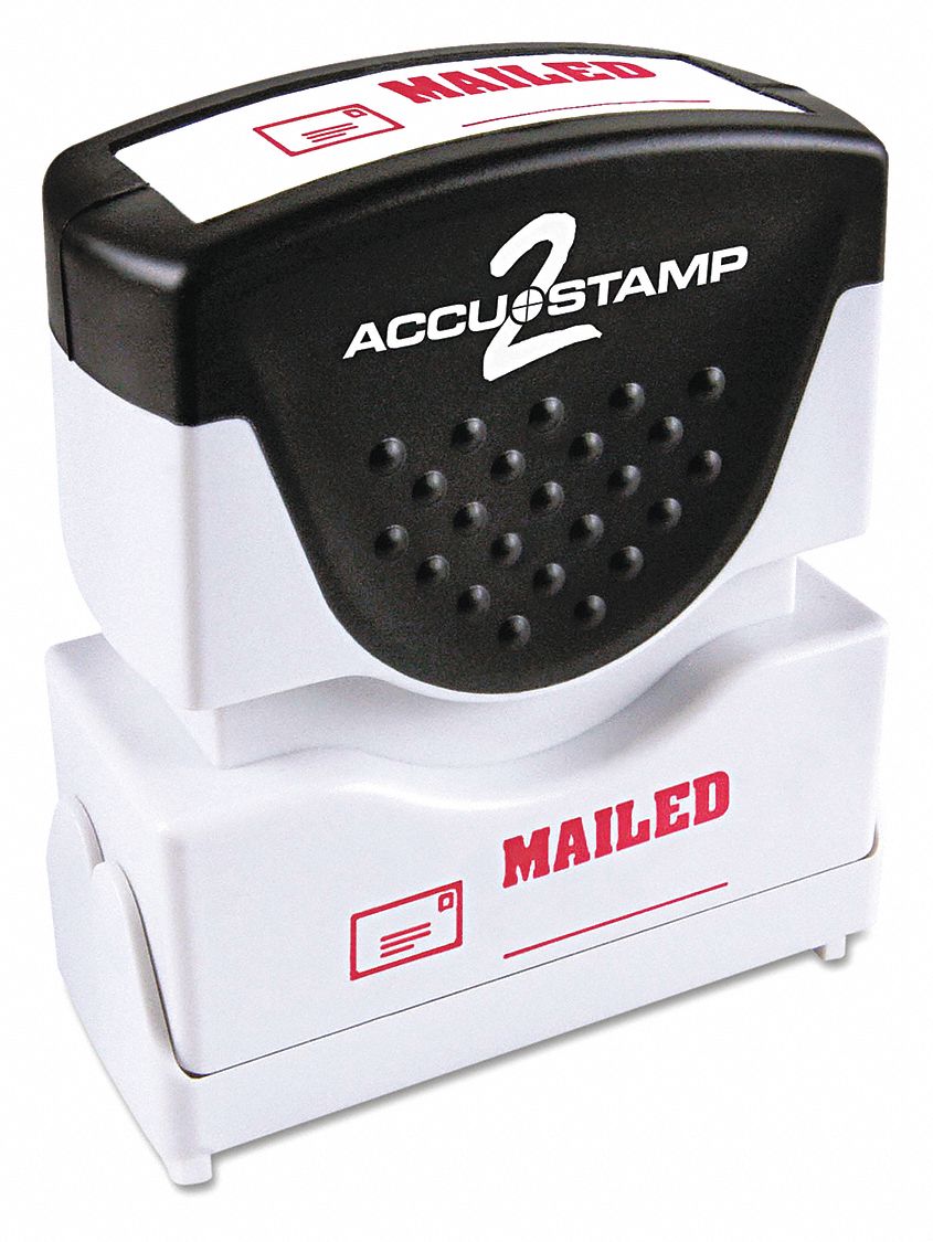 ACCUSTAMP2, Stamp,Red,Mailed,1-5/8"x1/2" - 44NW33|035586 - Grainger