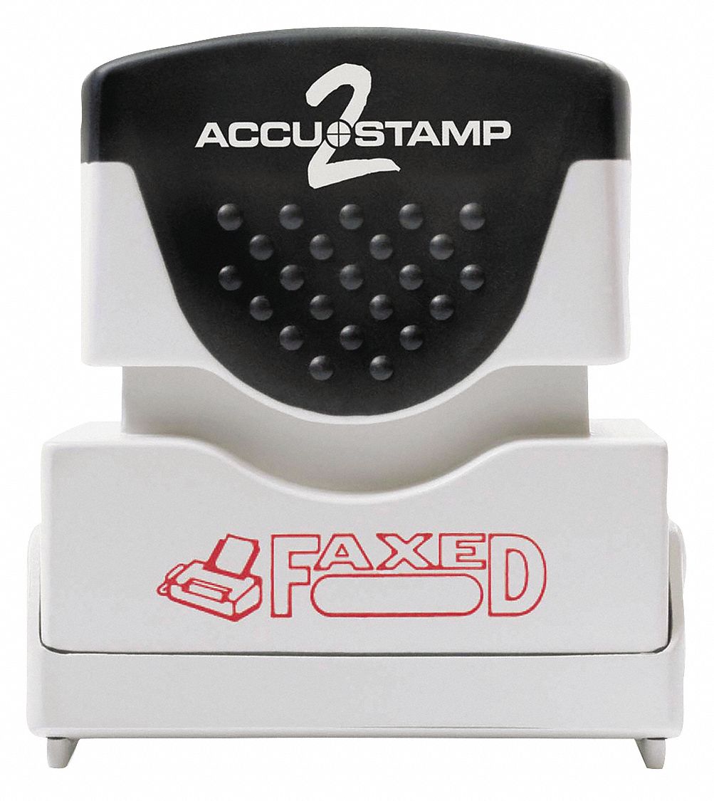ACCUSTAMP2, Stamp,Red,Faxed,1-5/8"x1/2" - 44NW30|035583 - Grainger