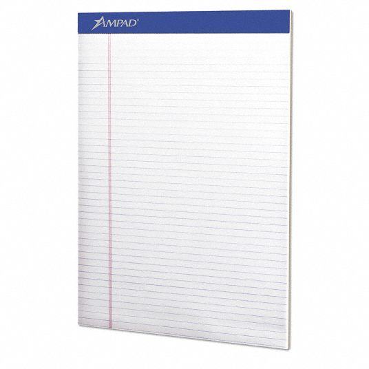 AMPAD, 4, PK, Narrow Rule Pad,Letter,White,PK4 - 44NY31|20315 - Grainger